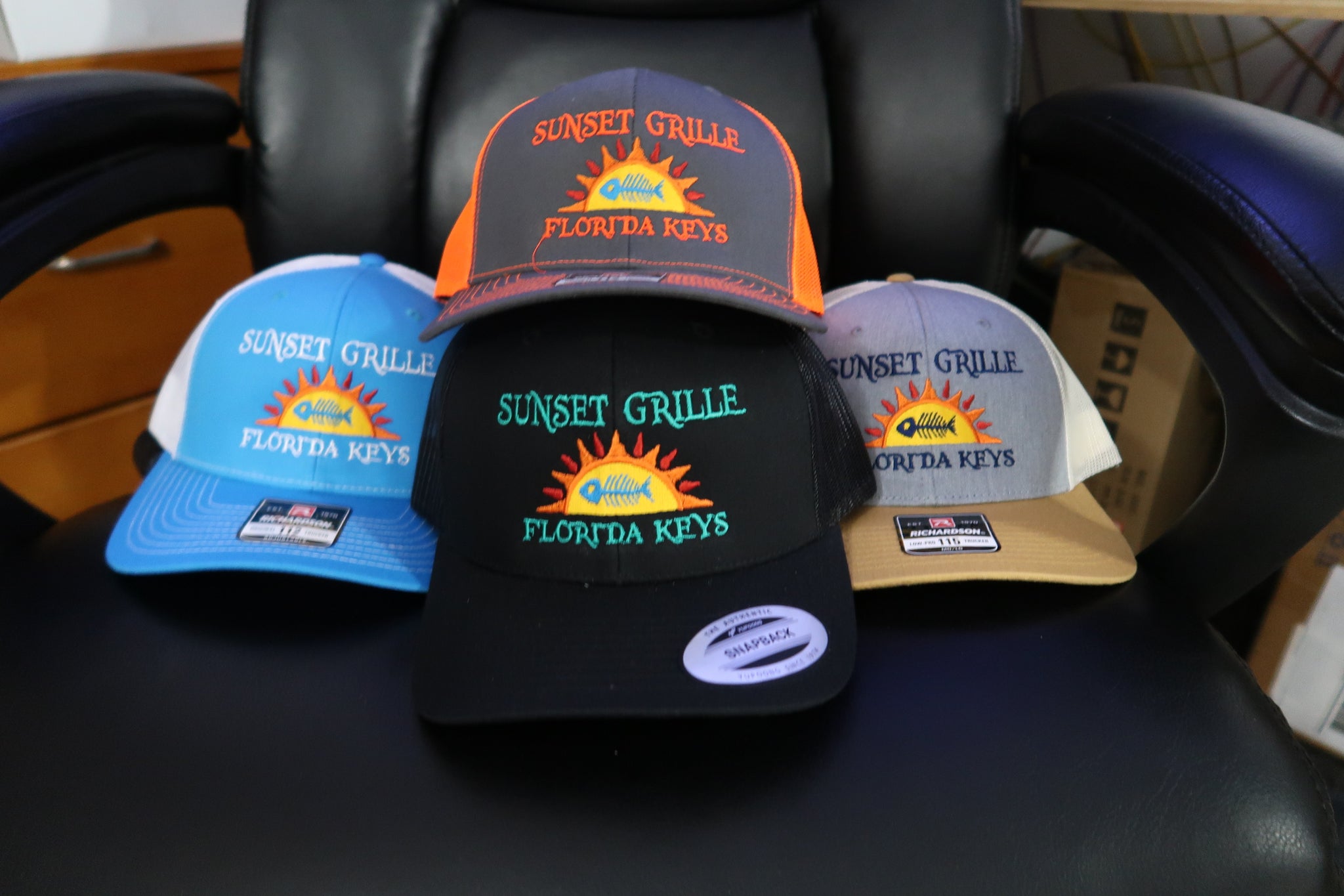 Sunset Trucker Hats – Sunset Grille and Raw Bar - Marathon